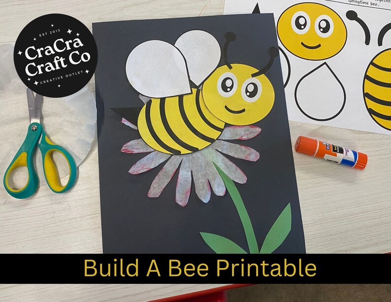 Preschool Bee Build a Bee Bumble Bee Cut & Paste Bee Craft Keepsake - Etsy