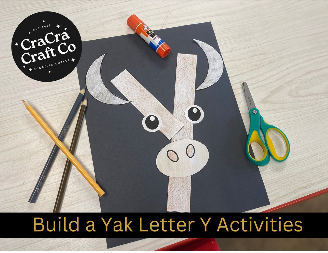 Preschool Yak Build a Yak Letter Y Cut & Paste Yak Craft Keepsake ...