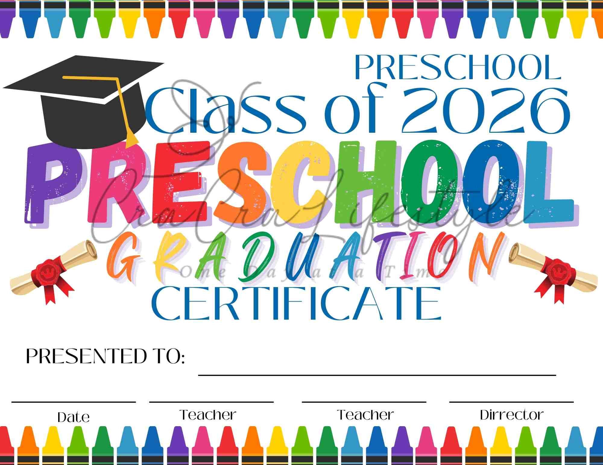 Preschool Graduation Certificate Bundle 2024-2026 - Etsy