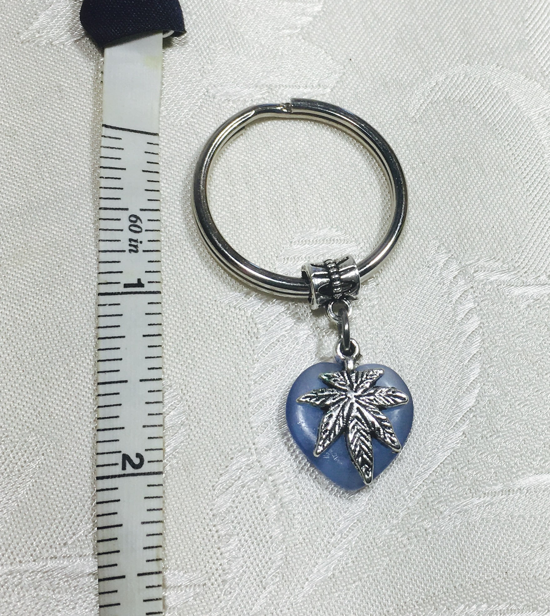 Pot Leaf Keychain Marijuana Keychain Dangling Keychain Blue - Etsy