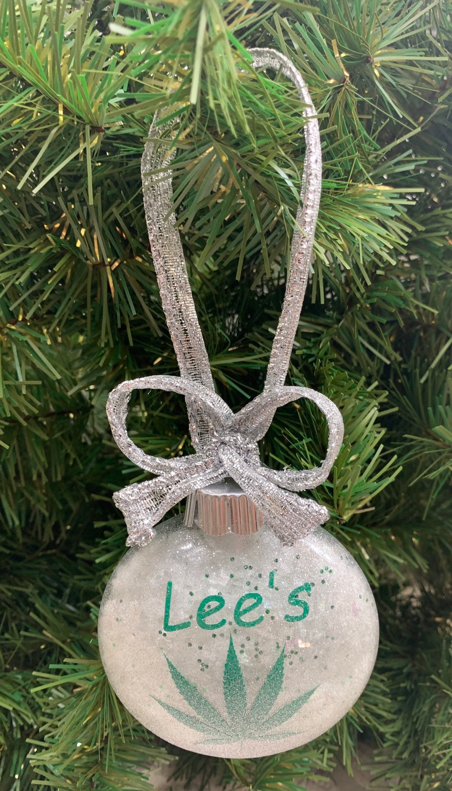 Personalized 420 Christmas Ornaments, Marijuana Leaf Ornaments ...
