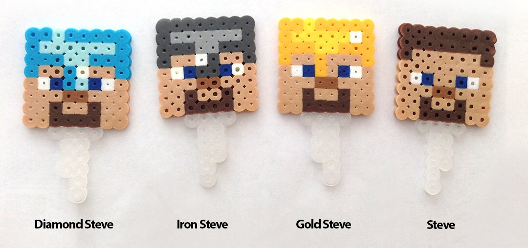 Minecraft Inspired Steve Cupcake Toppers Set - Etsy