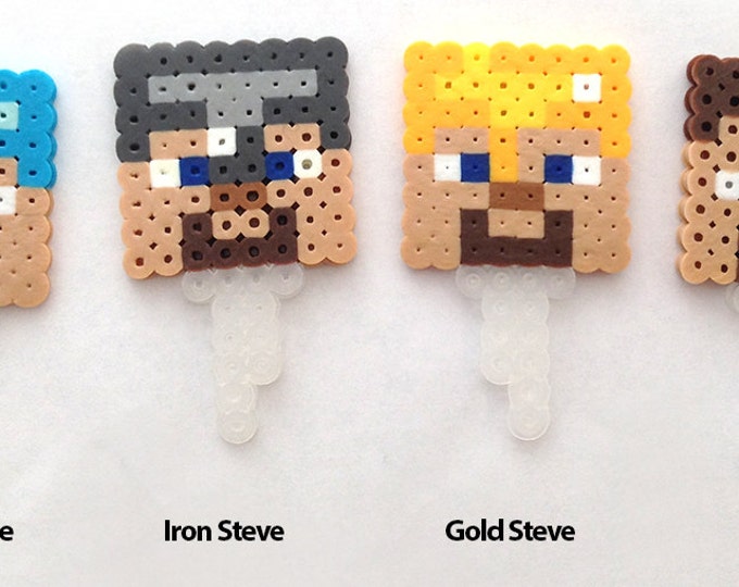 Minecraft Inspired Steve Cupcake Toppers Set - Etsy