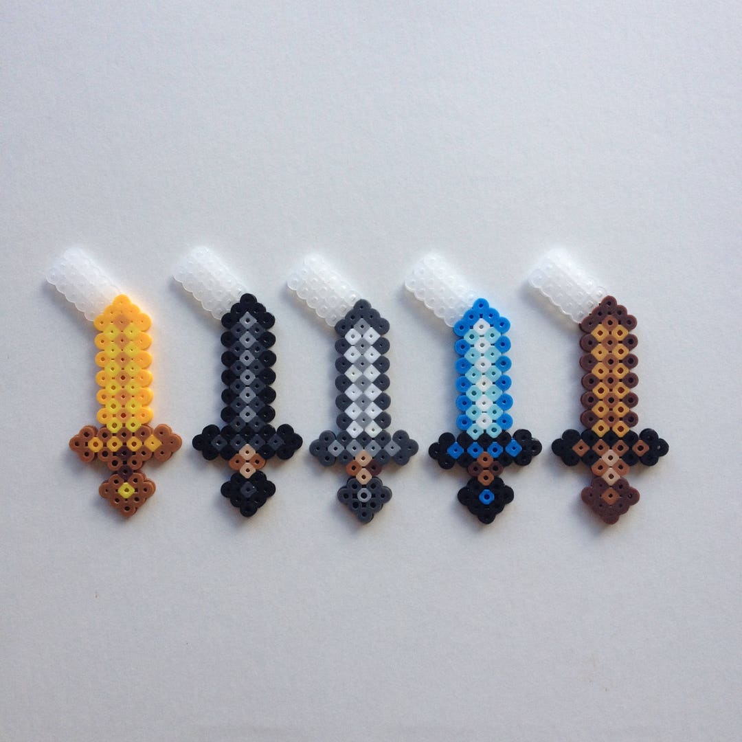 Custom Minecraft Inspired Sword Cupcake Toppers Set - Etsy
