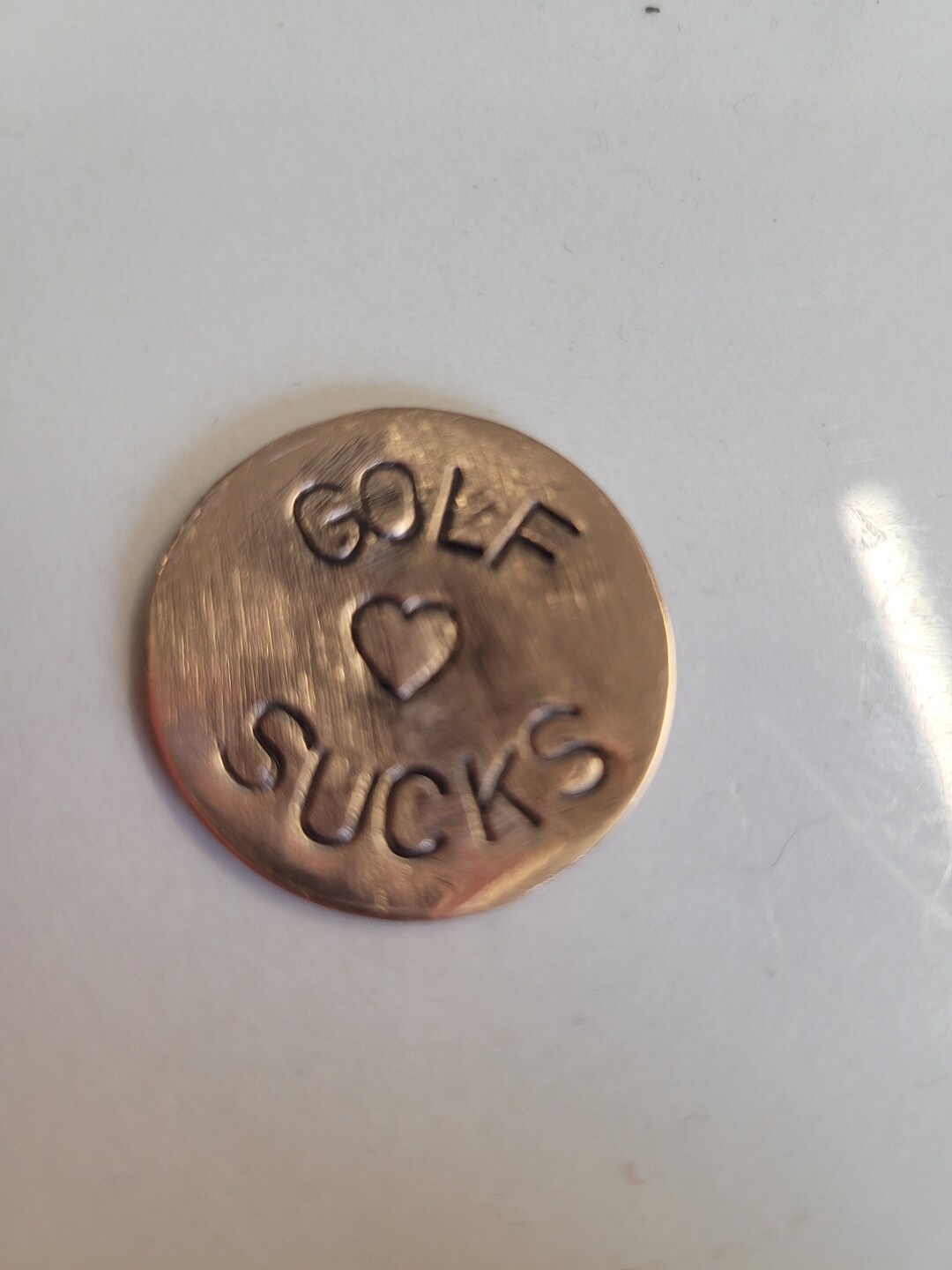 Hand Stamped Coin Golf Ball Marker - Etsy
