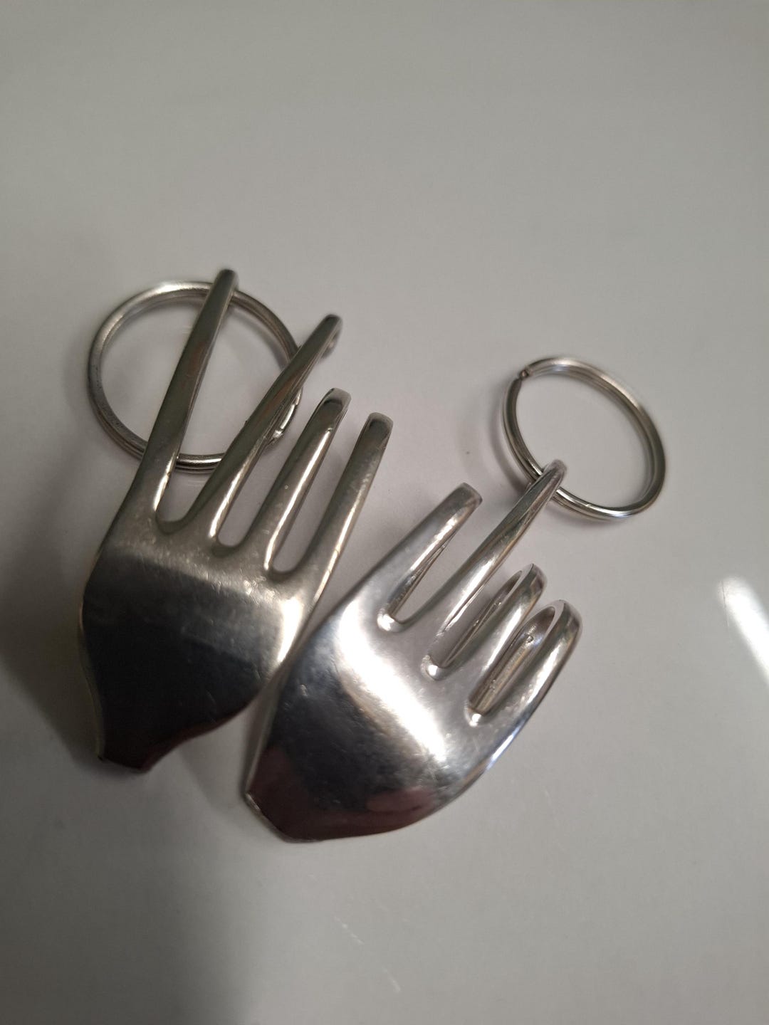 Upcycled Hand Made Fork Rude Finger Keyring Fun Gift - Etsy