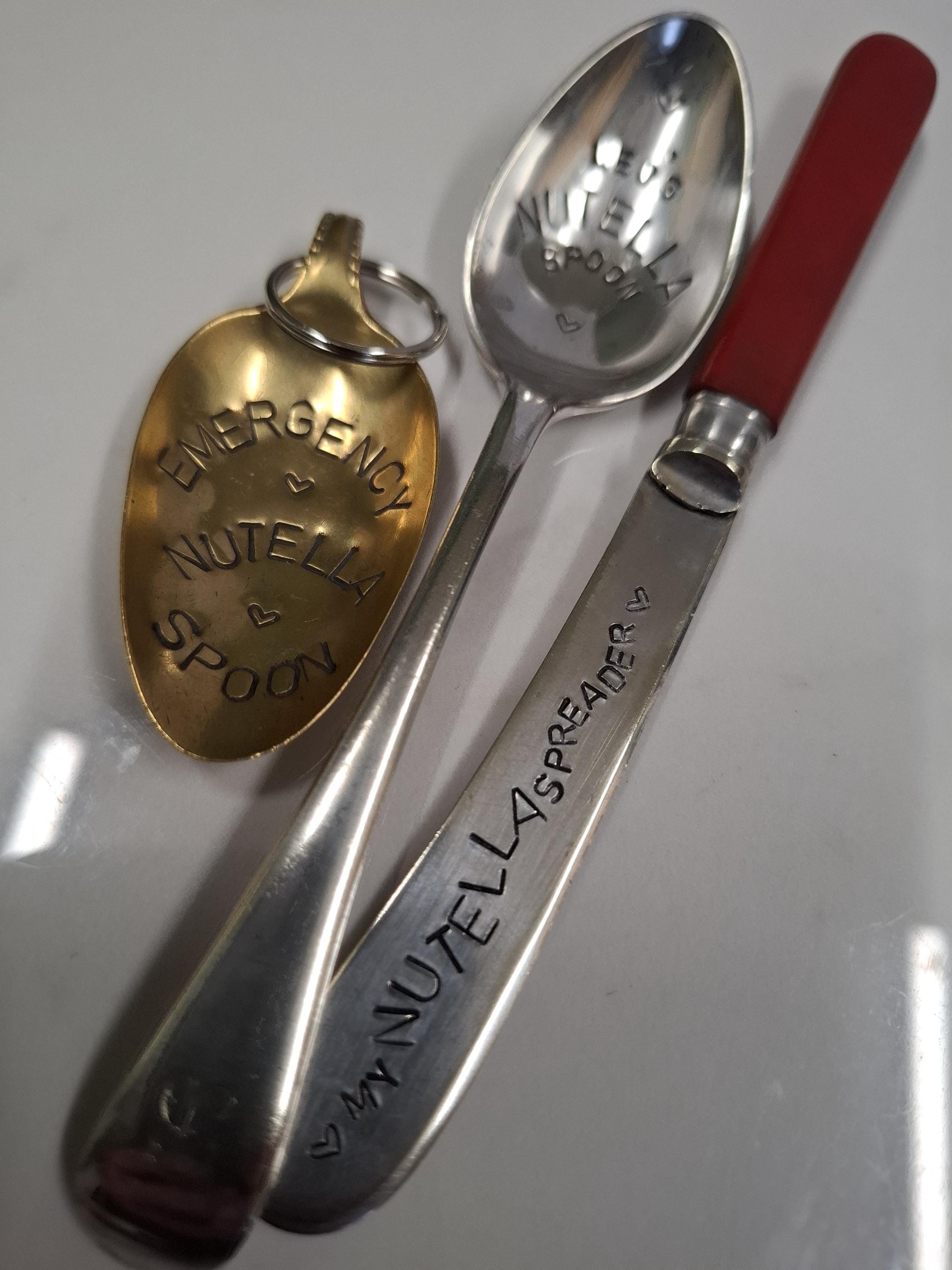 Hand Stamped Keychain Spoon Personalised Nutella Lover - Etsy