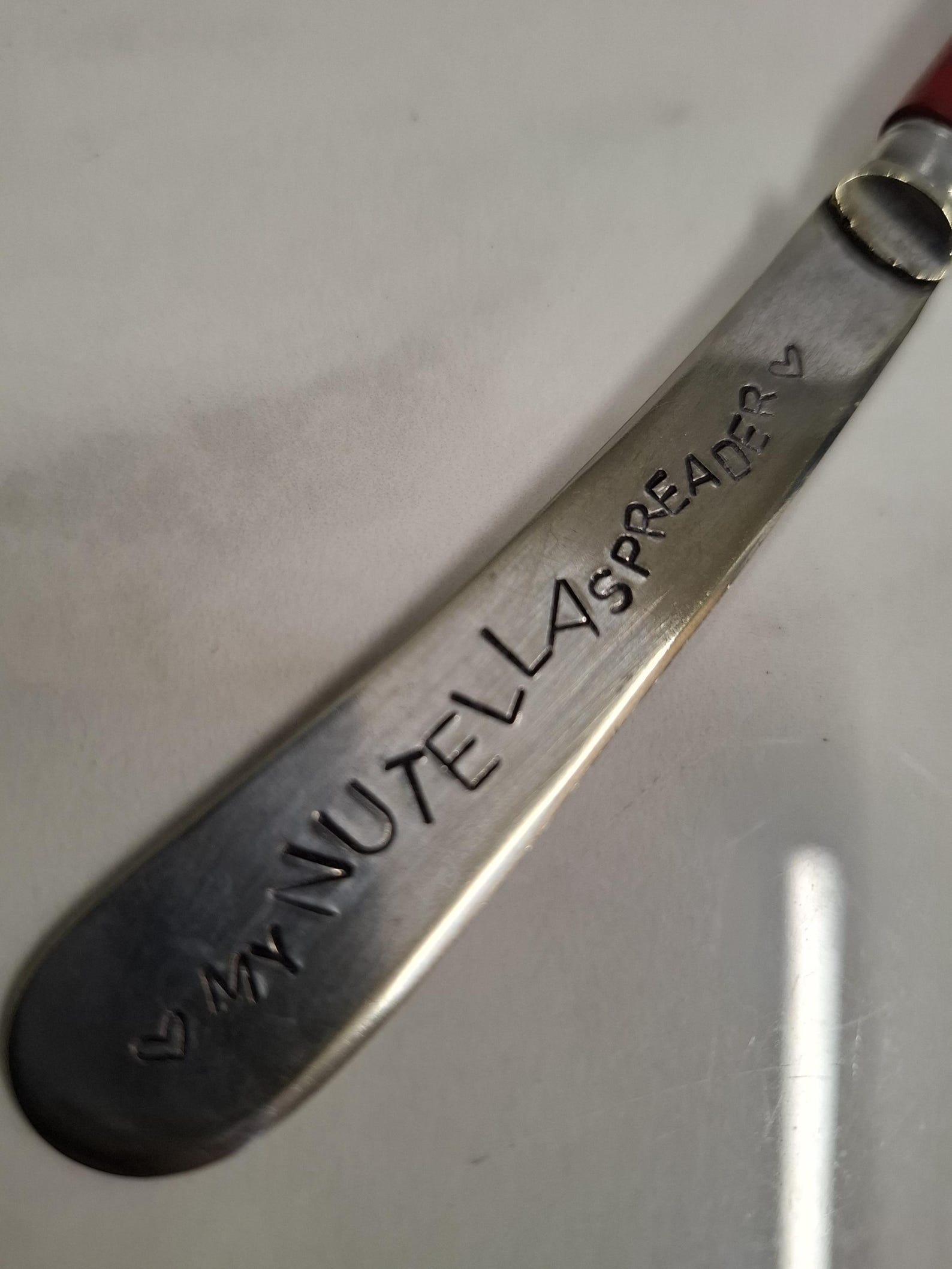 Hand Stamped Keychain Spoon Personalised Nutella Lover - Etsy