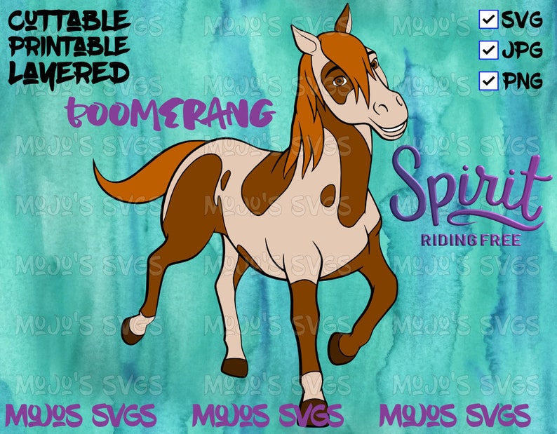 Spirit Riding Free SVG - Boomerang Svg, Horse Svg - Etsy