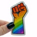 Pride Vinyl Sticker, Pride Fist, Rainbow Pride Fist, Political Stickers ...