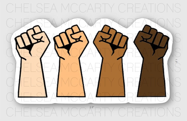 Black Lives Matter Sticker BLM Sticker BLM Pride Fist | Etsy