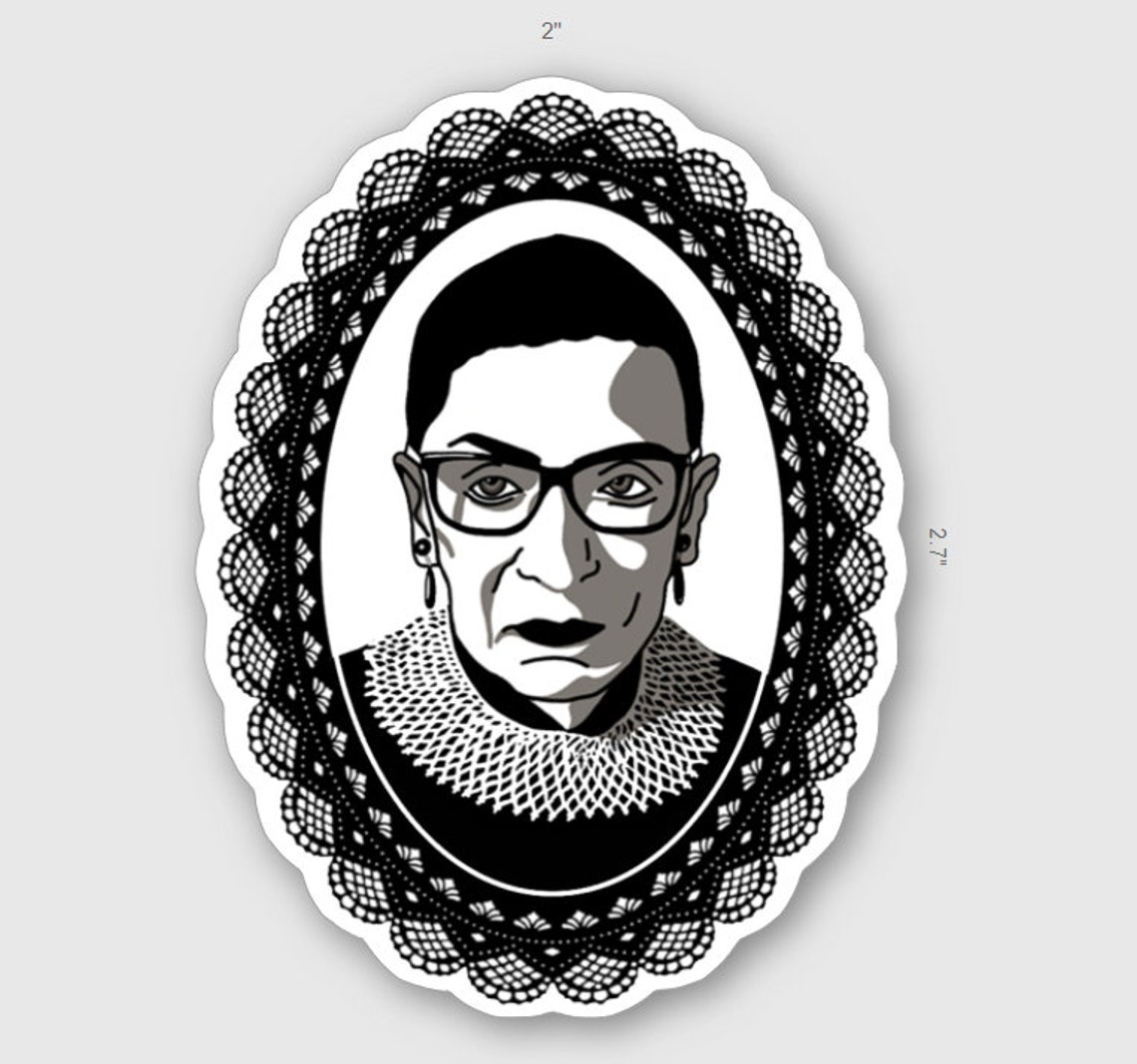 RBG Ruth Bader Ginsburg Vinyl Sticker Feminist Sticker Girl | Etsy