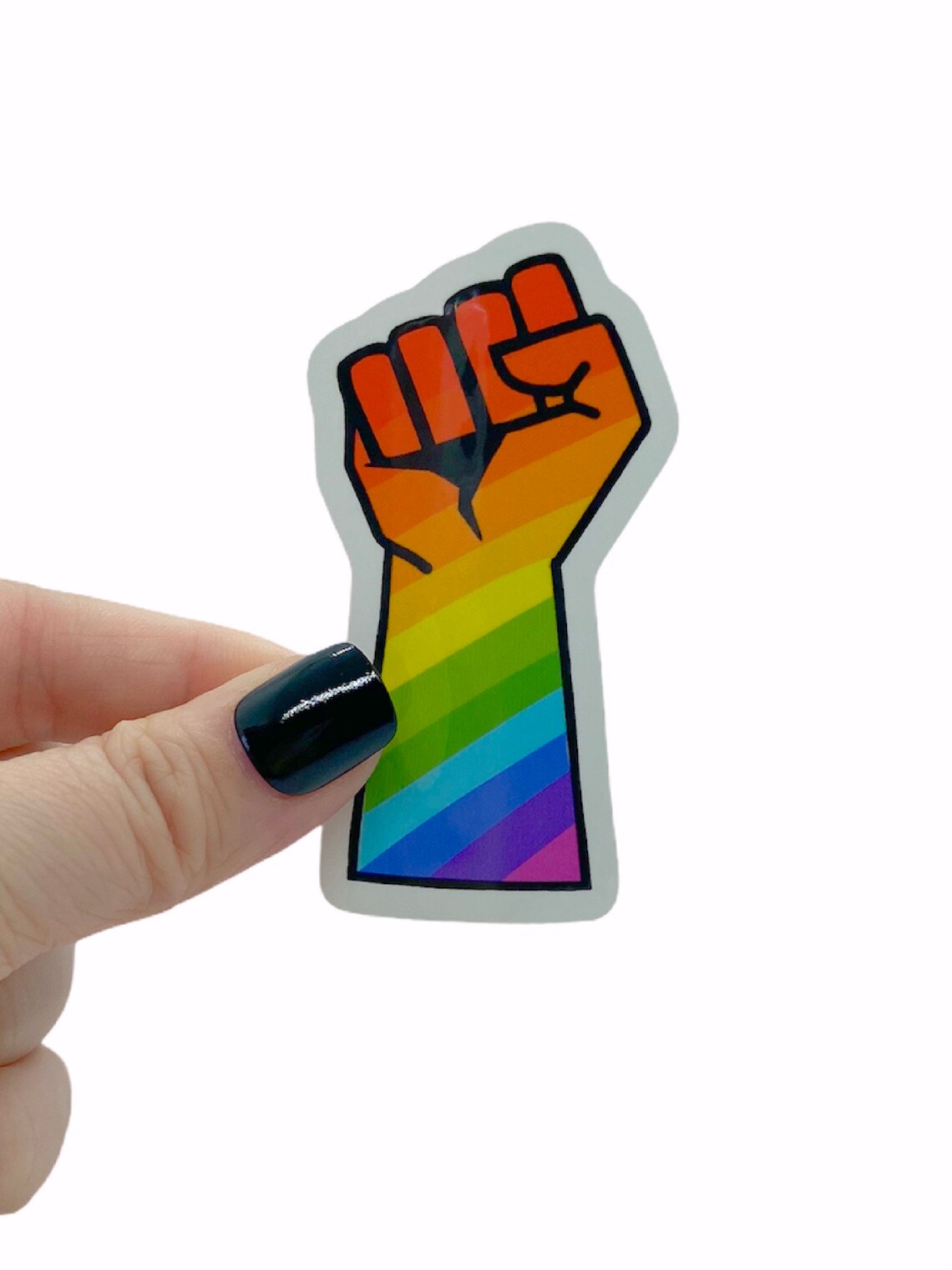 Pride Vinyl Sticker Pride Fist Rainbow Pride Fist Political | Etsy