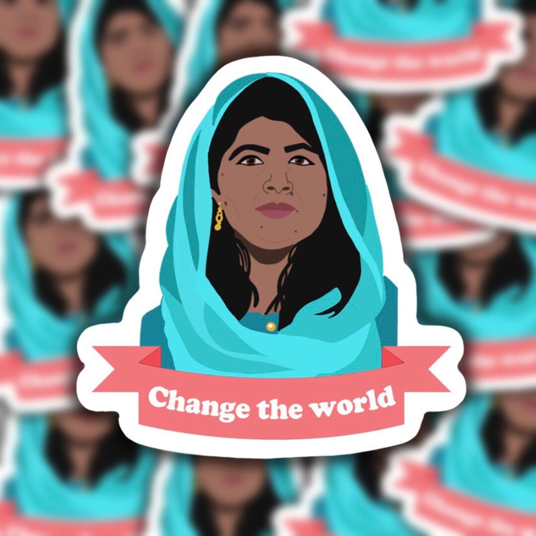 Malala Yousafzai Vinyl Sticker Quote, Influential Women, Feminist ...