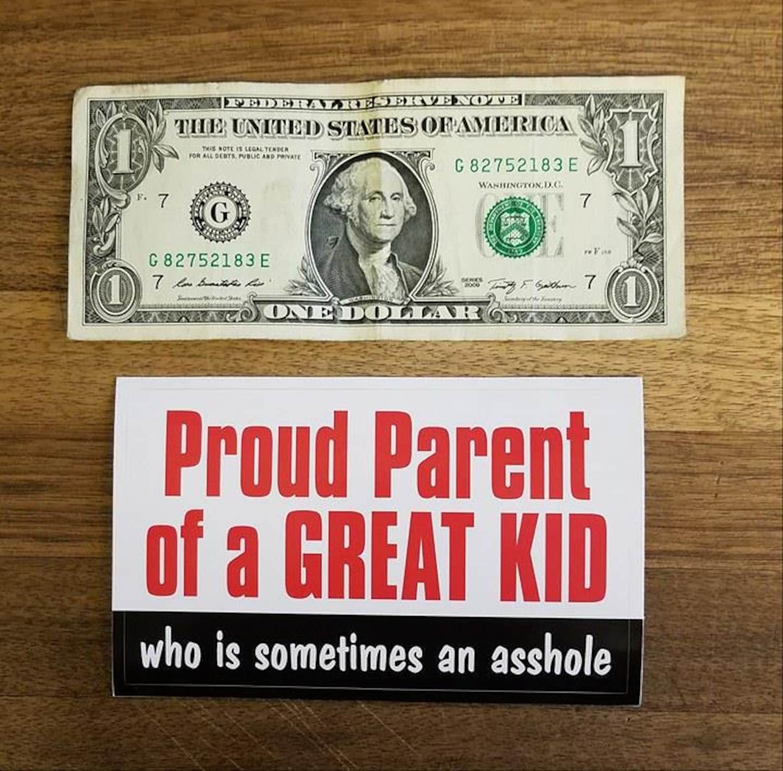 Proud Parent Funny Bumper Sticker | Etsy