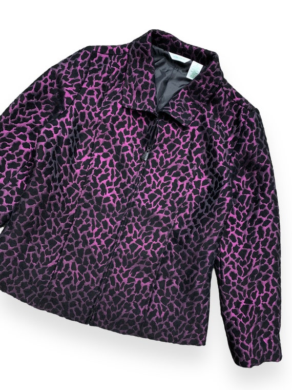 Y2K Laura Ashley Hot Magenta and Black Metallic Anima… - Gem