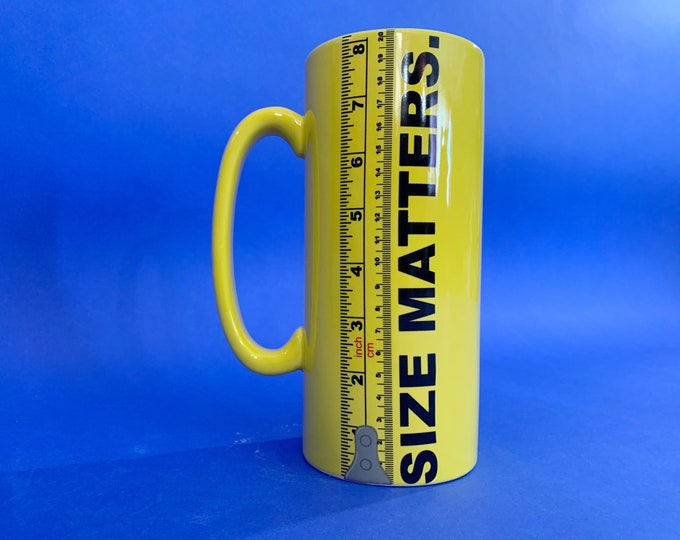 VTG 90s size Matters Mug Giant 8 Inch Coffee Cup Vintage 1990s - Etsy