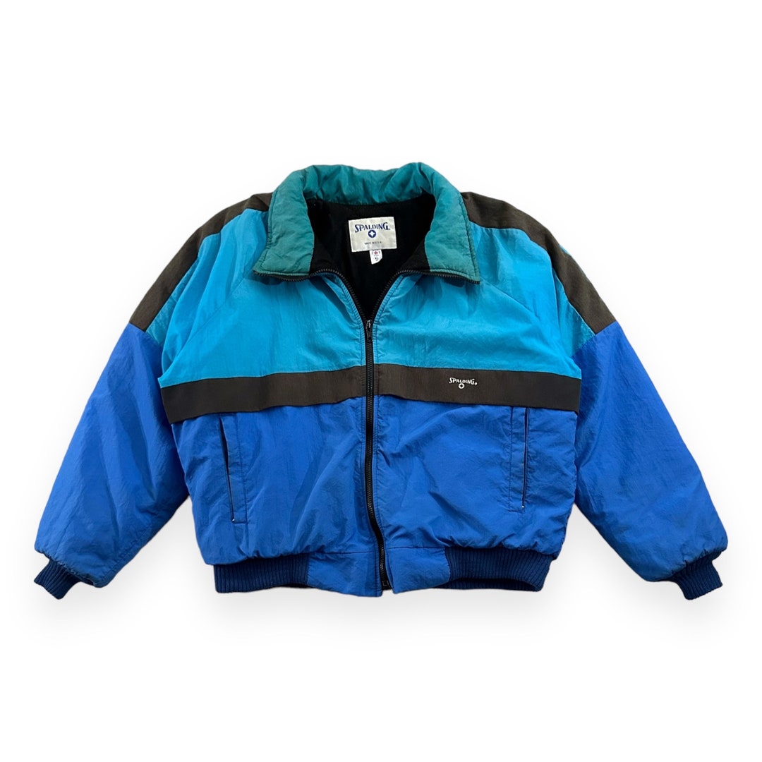 VTG 80s Spalding Mens Color Block Puffer Jacket Vintage 1980s Extra ...