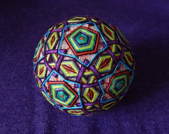 Pink Christmas Embroidered Ball Ornament. Decoration - Etsy UK