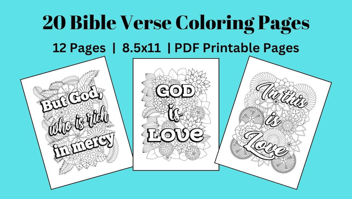 Bible Verse Coloring Pages | 20 Bible Themed Coloring Pages ...