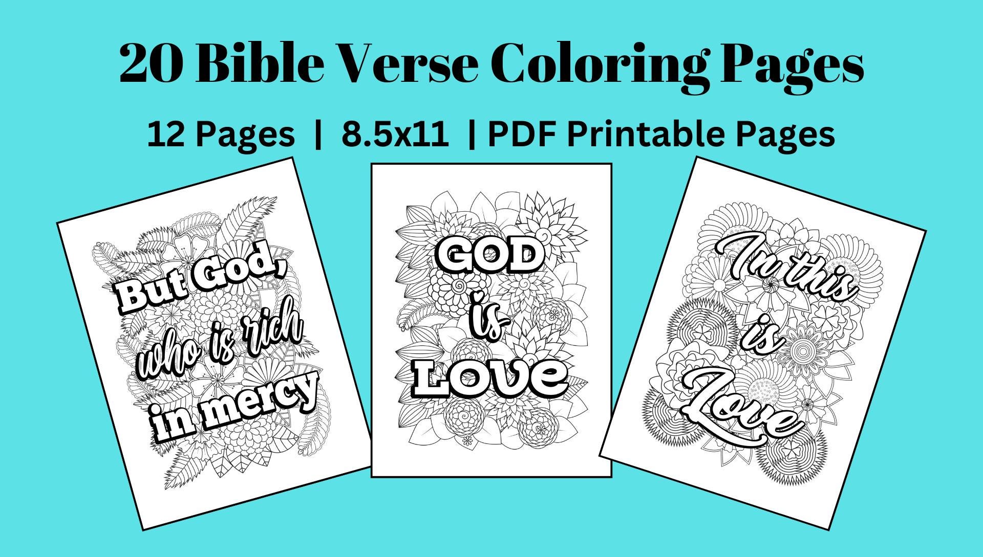 Bible Verse Coloring Pages | 20 Bible Themed Coloring Pages ...
