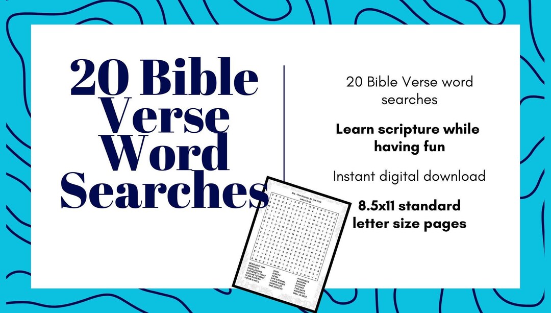 Bible Verse Word Search Pages | 20 Bible Verse Word Searches ...