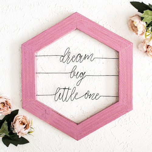 Dream Big Little One Wall Sign Small Quote Nursery Above | Etsy