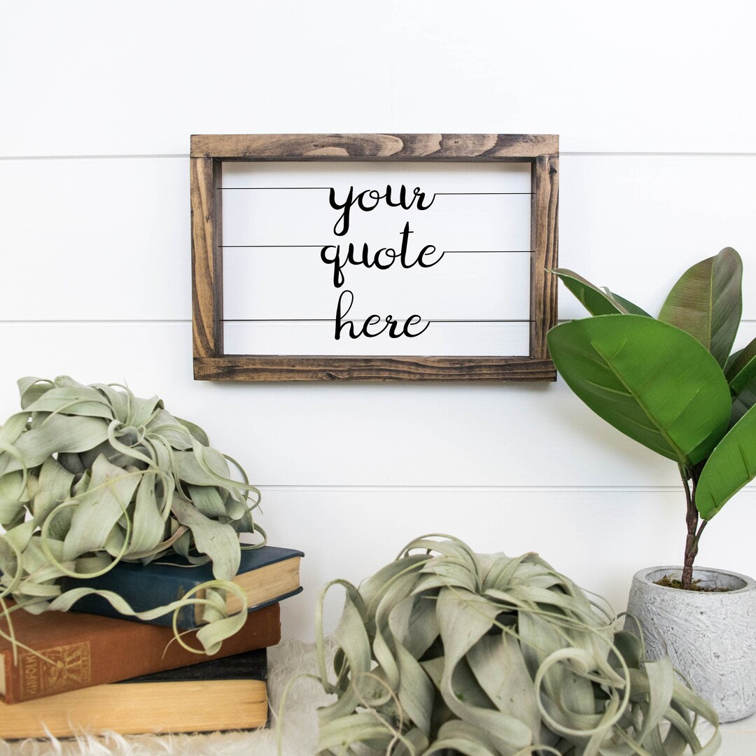 Custom Quote Sign (thin Rectangular) | Personalized Real Wood and Metal ...