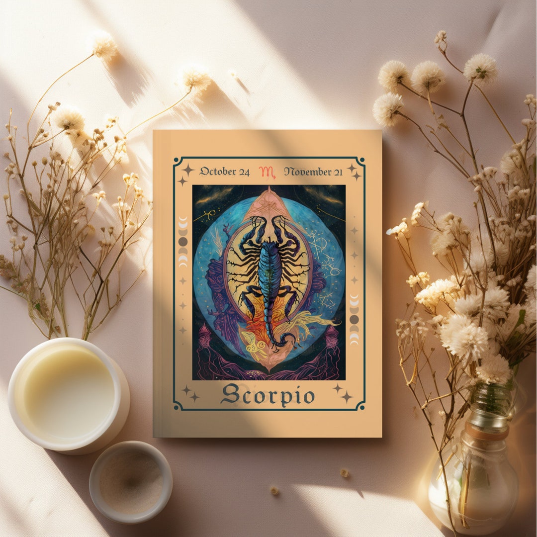 Scorpio Zodiac Sign Hard Cover Journal A Personalized Celestial Gift Scorpio Zodiac Notebook ...