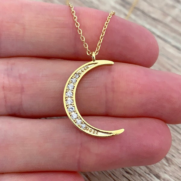 Half Moon Necklace - Etsy