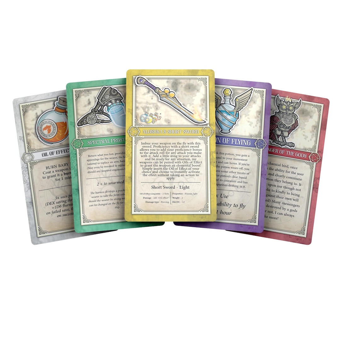 The Deck of Wondrous Items - 78 Fully Illustrated Dnd 5e Tarot-sized ...