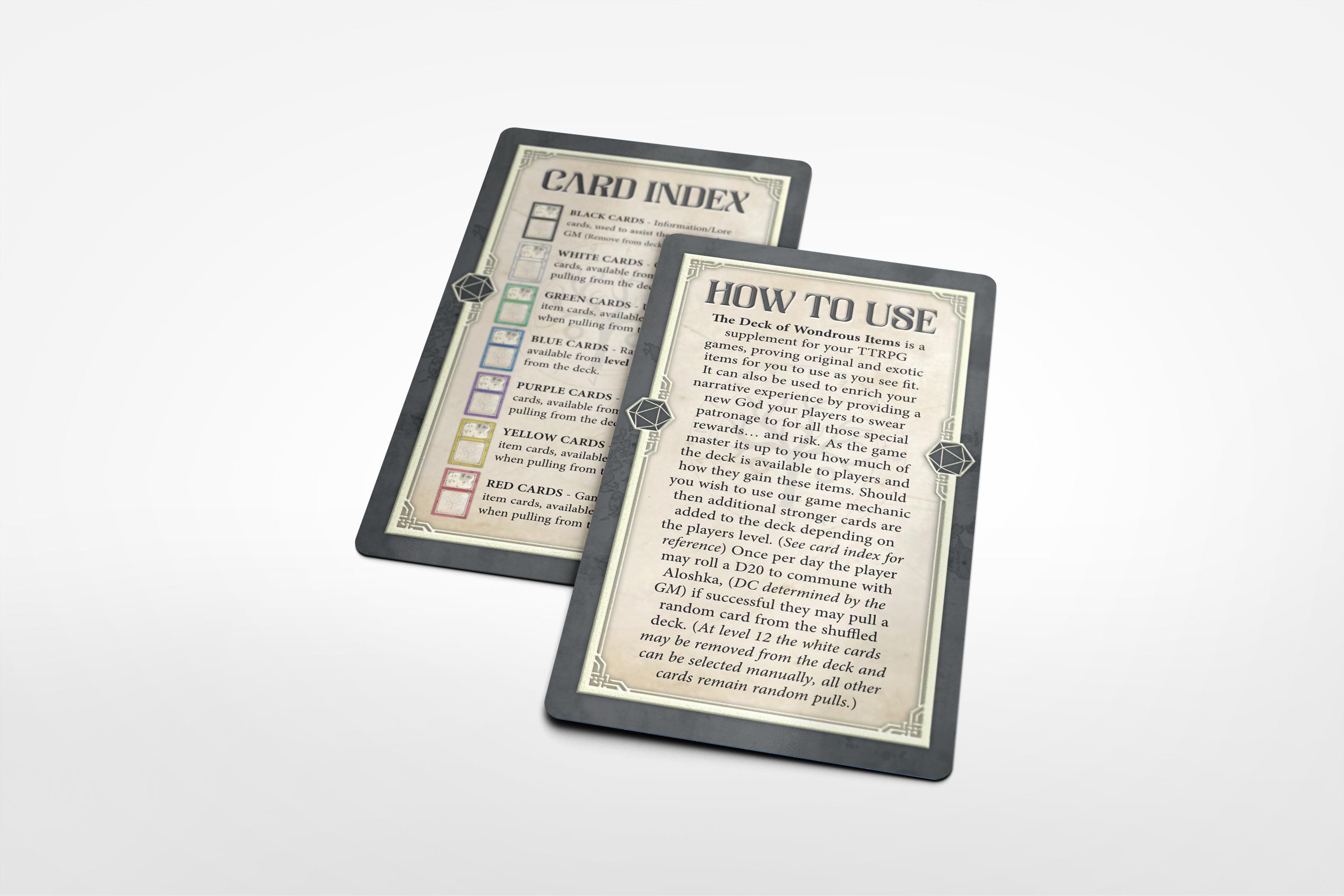 The Deck of Wondrous Items - 78 Fully Illustrated Dnd 5e Tarot-sized ...