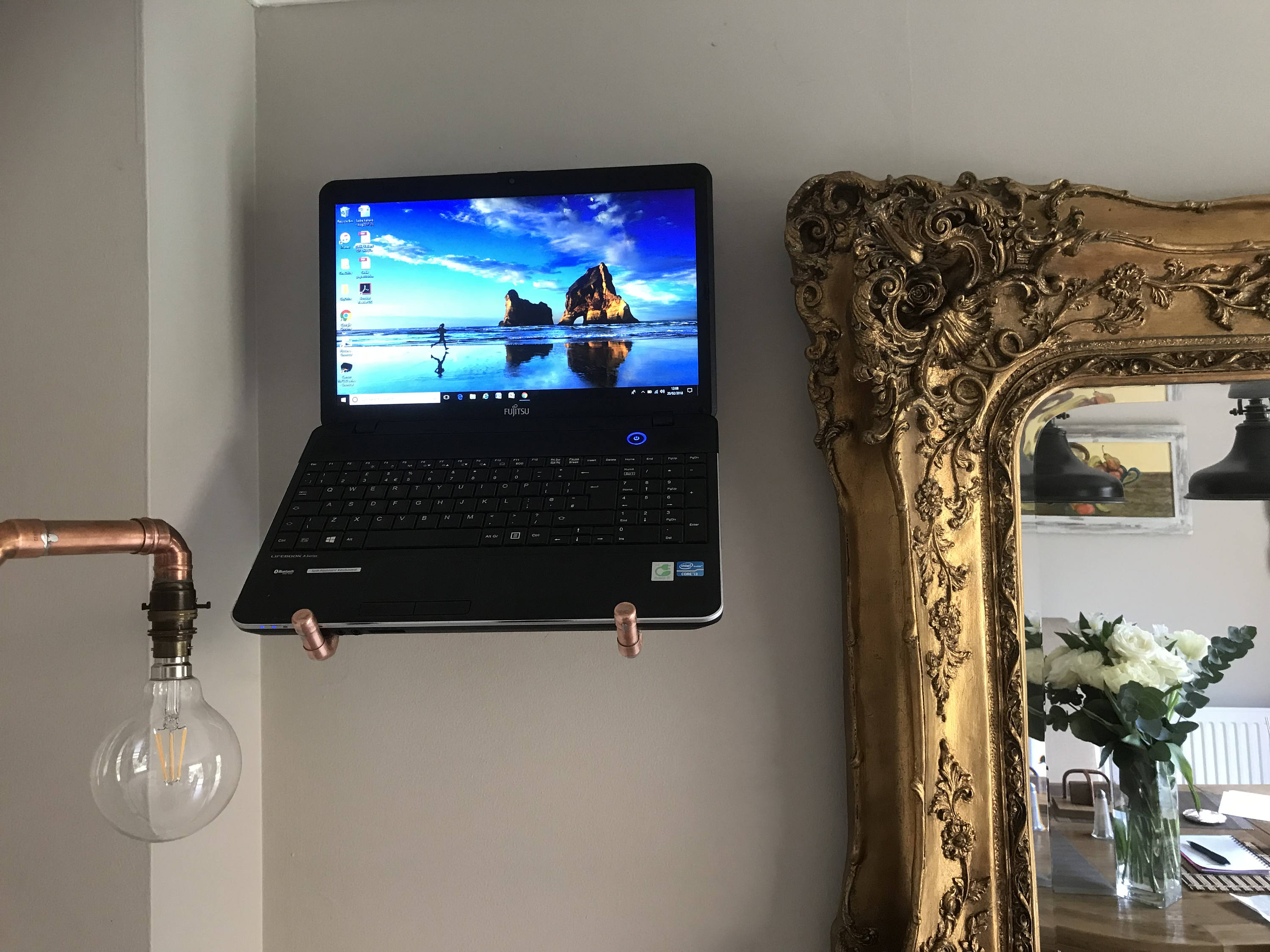 Wall Mounted Laptop Stand Lap Top Stand Notebook Holder | Etsy