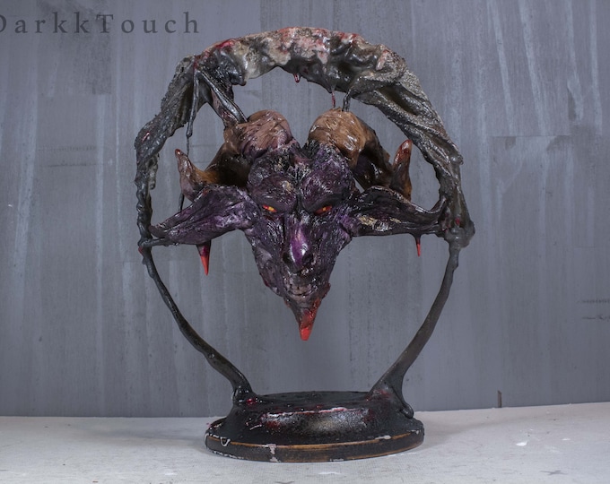 Baphomet Head Sculpture - the Great Goat - Berserk Inspired- OOAK - One ...