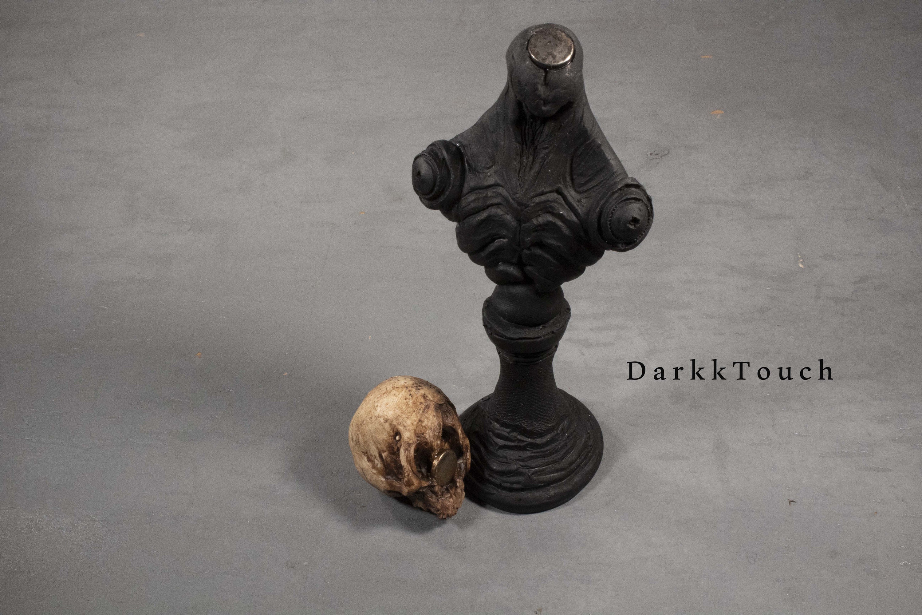 Skull Skullpture Skull on a Mini Bust Sculpture Macabre Art - Etsy