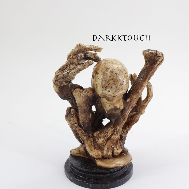 Skull & Hands Macabre Sculpture - Etsy