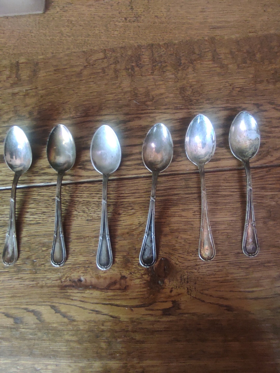 Vintage 800 Silver Spoons 6 Pcs - Etsy