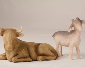 Ox and Goat Willow Tree by Susan Lori 2000 Nativity Collection - Etsy