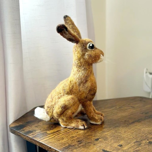 Needle Felted Hare - Etsy UK