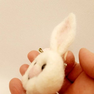 Needle Felted Bunny Brooch White Cute Rabbit Pin Accessory - Etsy