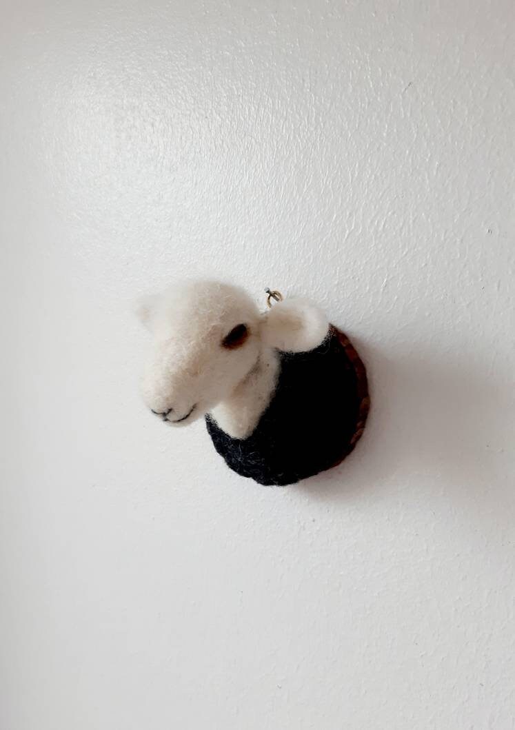 Needle Felted Sheep, Herdwick Style Portrait, Wall Decoration - Etsy