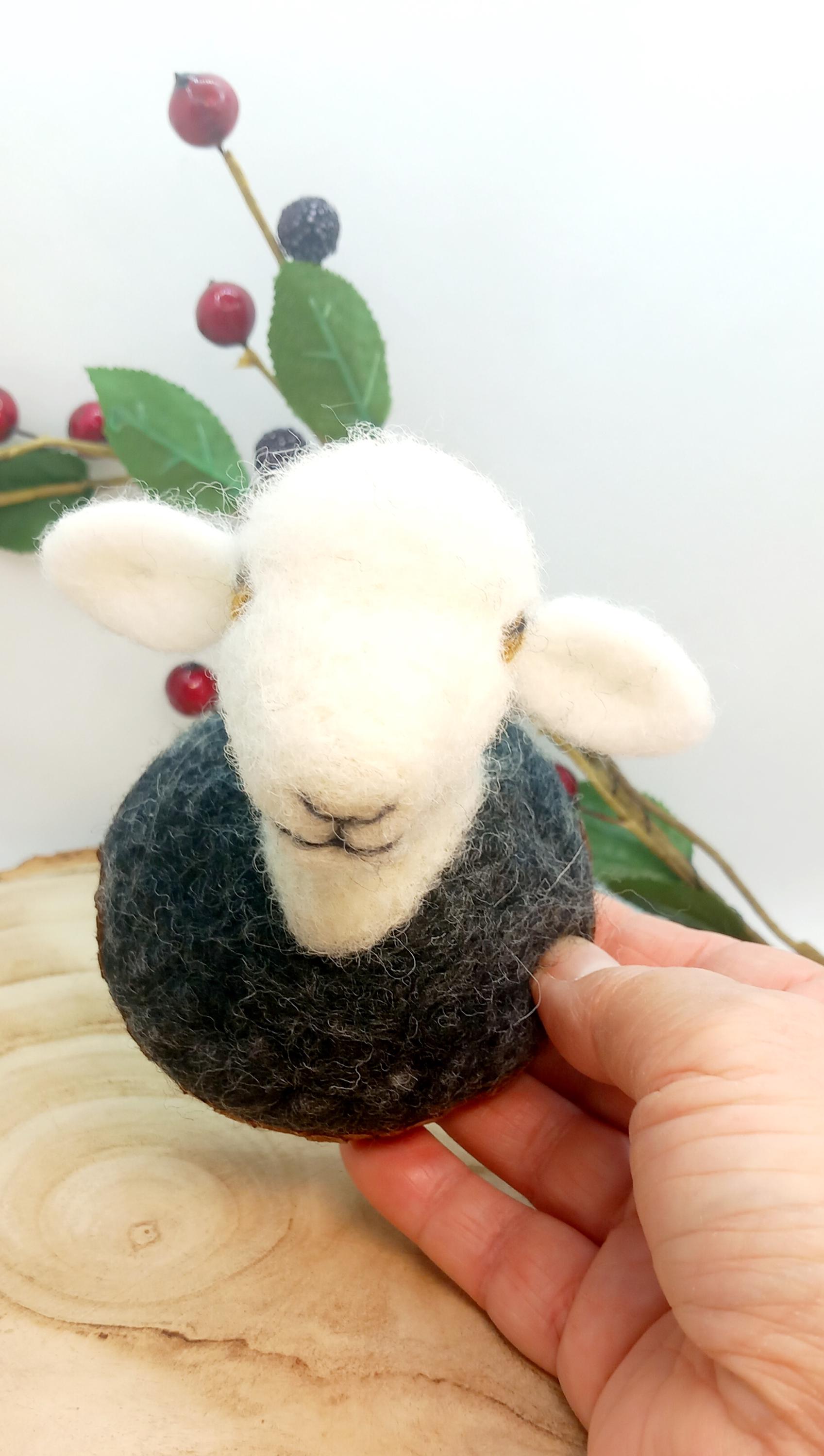 Needle Felted Sheep, Herdwick Style Portrait, Wall Decoration - Etsy
