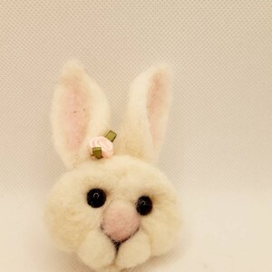 Needle Felted Bunny Brooch White Cute Rabbit Pin Accessory - Etsy