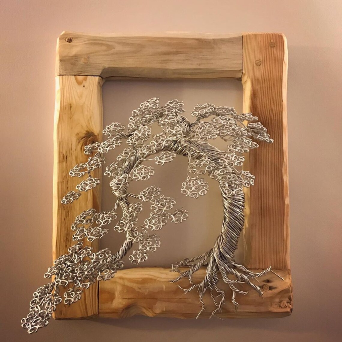 Handcrafted Framed Wire Art Tree. - Etsy
