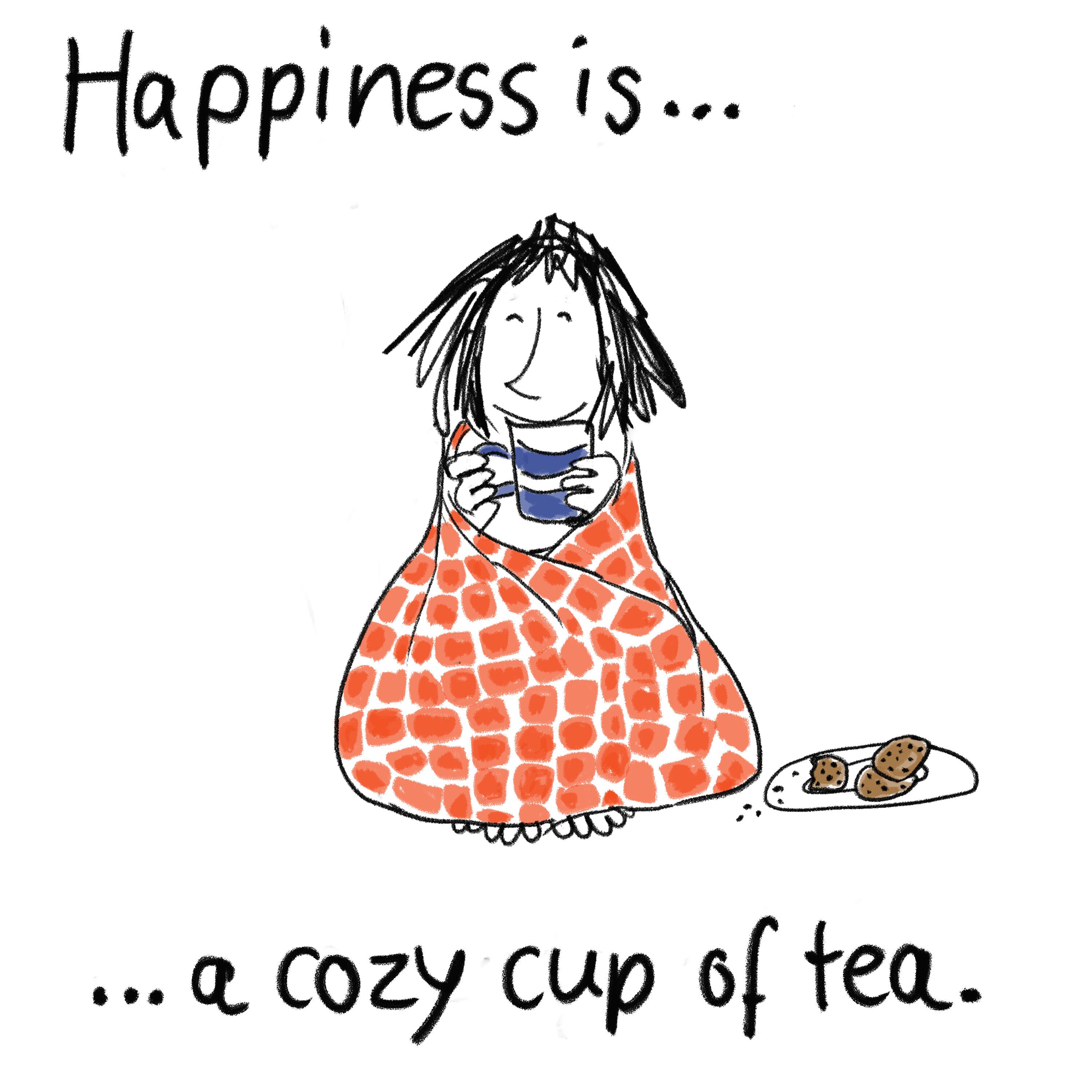 Tea Lover Mug Tea Cup Tea Mug Happiness Is Cozy Cup of - Etsy