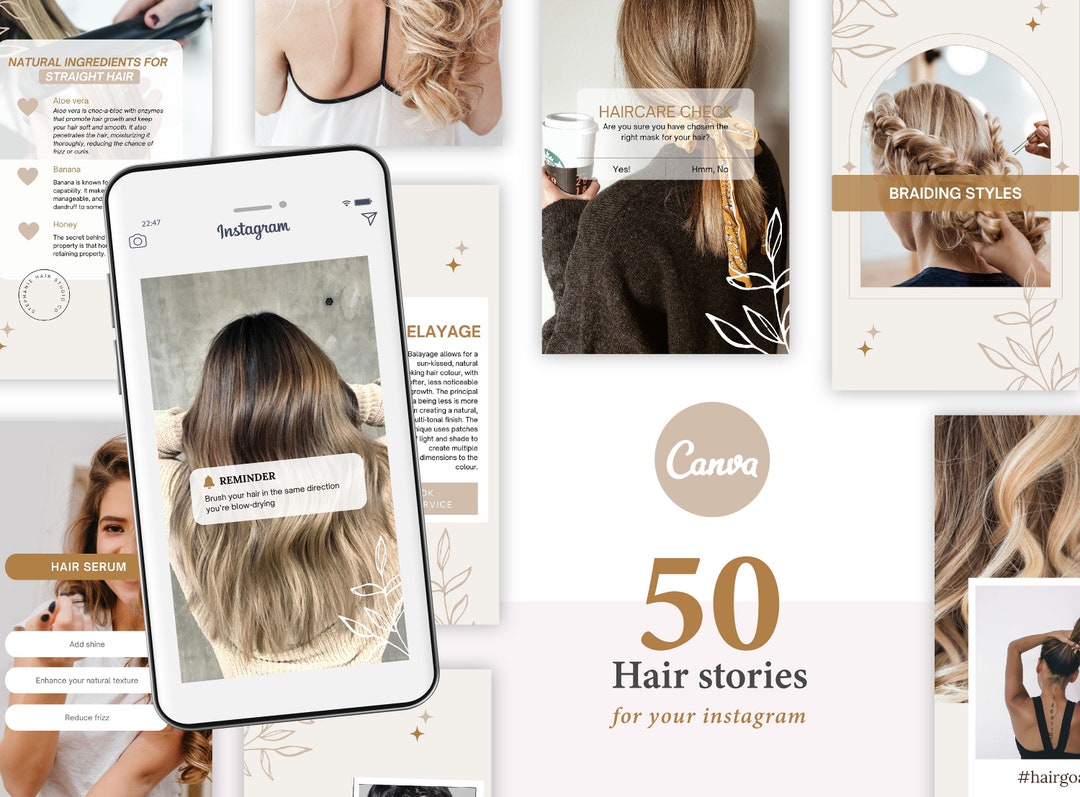 50 Hairdresser Story, Beauty Salon Story, Hair Salon Instagram, Canva ...