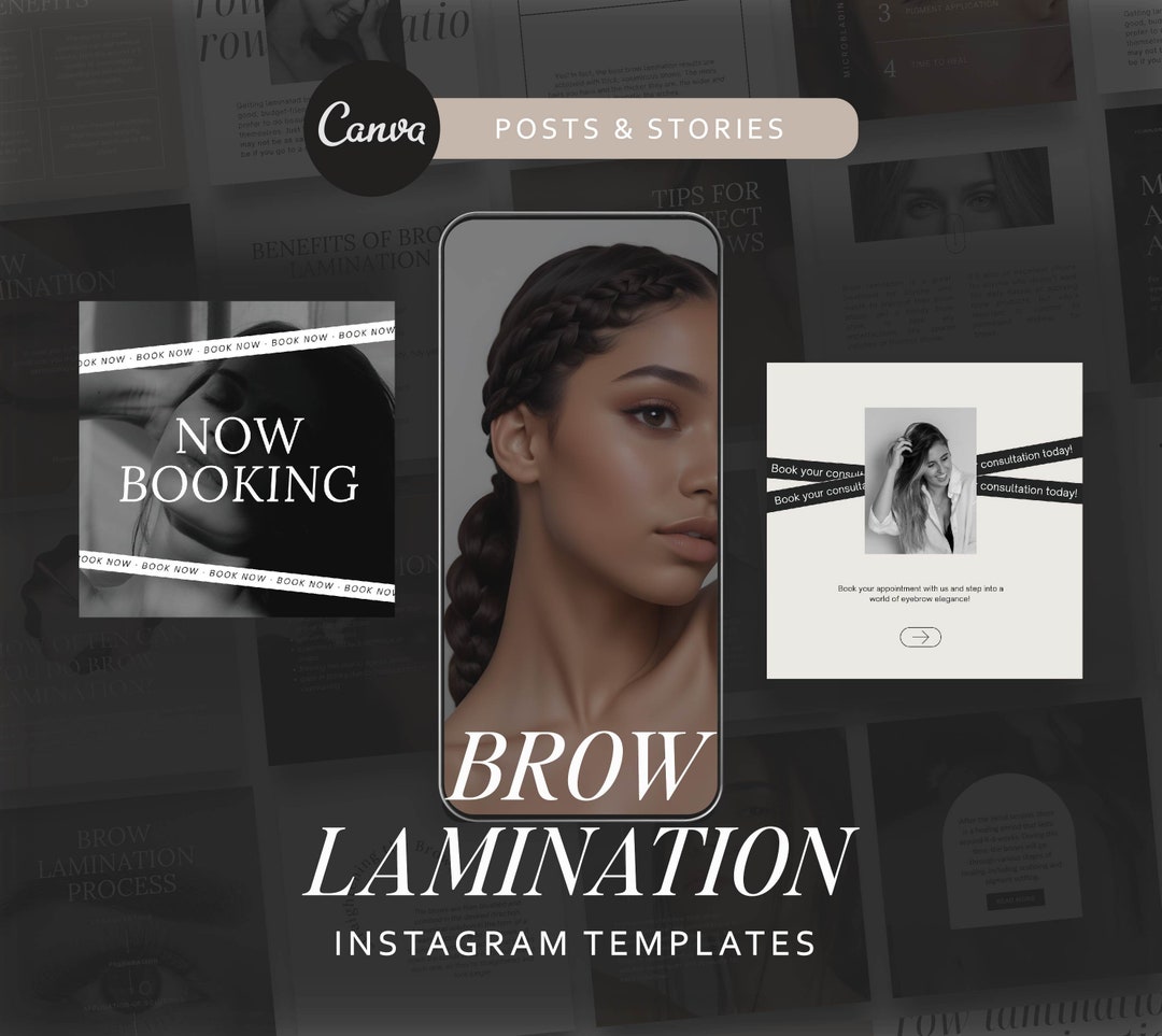 Brow Tech Bundle Templates Brow Lamination Instagram Templates Brow ...
