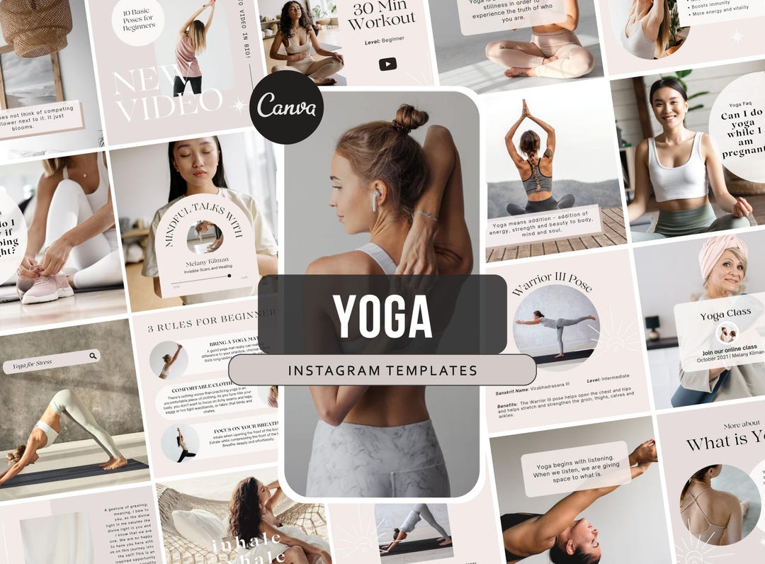 Yoga Instagram Post for Canva Yoga Teacher Meditation Post for Yoga ...