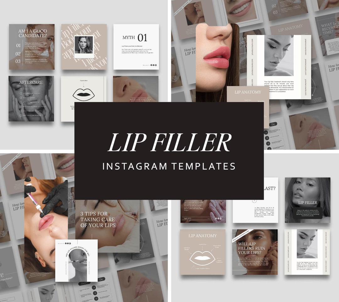 100 Filler Templates Nurse Injector Post Medspa Templates Lip Filler ...