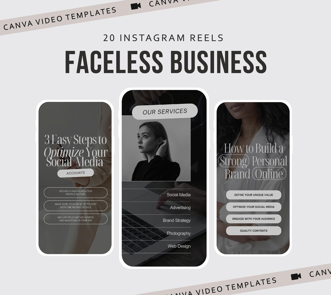 Faceless Reels Instagram Templates | Instagram Aesthetic Reels | Social ...